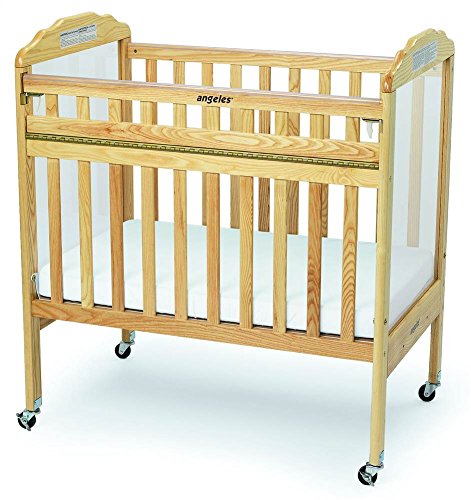 Buy Angeles Compact Drop Gate Clear View Crib, Natural Online at Low ...