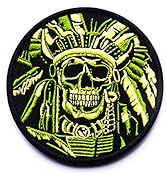 Amazon.com: Indian Tribes Dead Skull Patch, Black Round Decorative ...