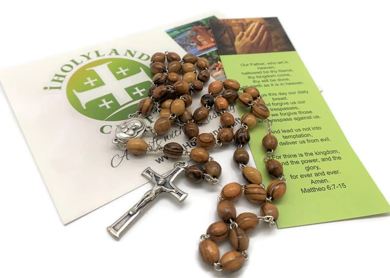 Amazon.com: Prayer Rosary Beads Catholic, Pocket Rosary, Olive wood ...