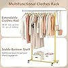 Amazon.com: JIUYOTREE Rolling Clothes Rack with Shelf Clothing Garment ...