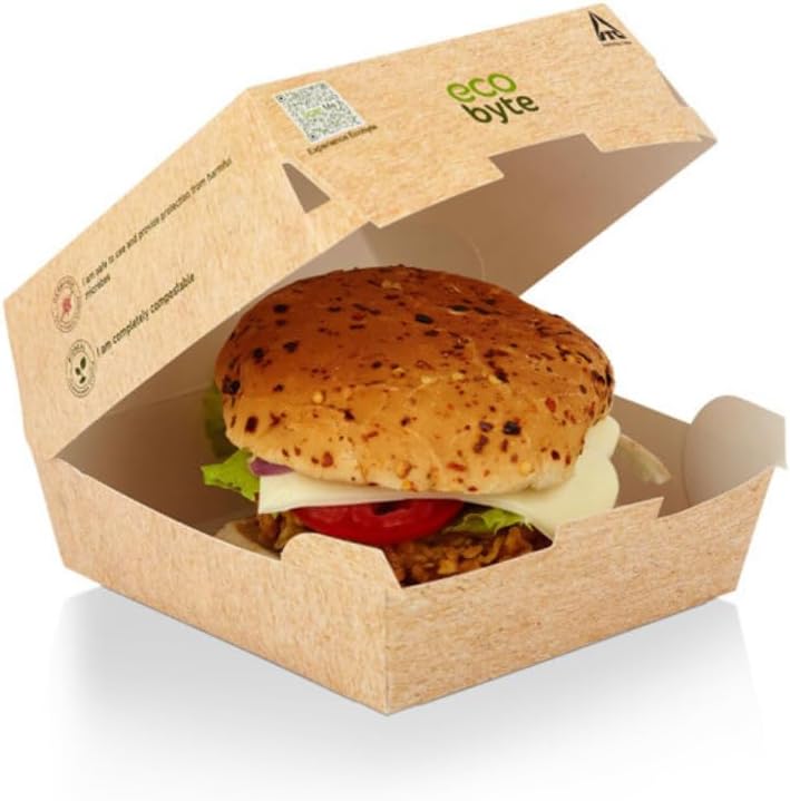 Ecobyte ITC Clamshell Lunch Box [750 ml] – [Pack of 25] Disposable Germ ...