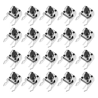 20pcs PCB Momentary Side Mount Fixed Bracket Push Button Tactile Switch ...