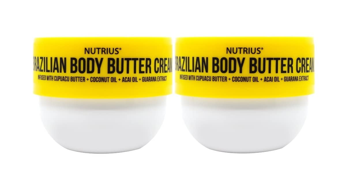 Amazon.com : Nutrius | Brazilian Body Butter Cream 2-Pack | Smooth ...
