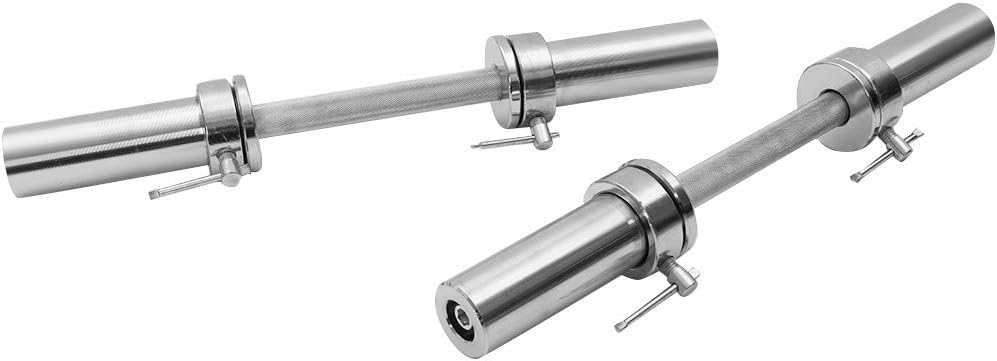 Amazon.com : Olympic Dumbbell Handles - Threaded Chrome Dumbbell Bar ...