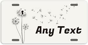 Amazon.com: Dandelion Flower License Plate Personalized Front License ...