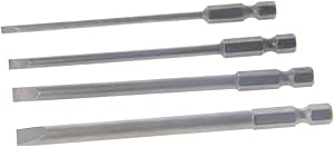 Utoolmart Slotted Screwdriver Bits, SL3+SL4+SL5+SL6 Slotted Magnetic ...