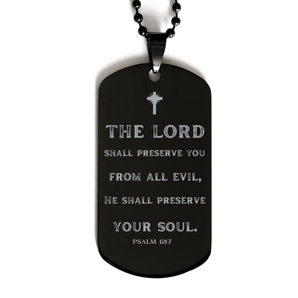 Amazon.com: Psalm 121:7, The LORD Shall Preserve You, Christian Dog tag ...