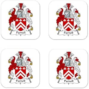 Parnell Family Crest Square Coasters Coat of Arms Coasters - Set of 4 ...