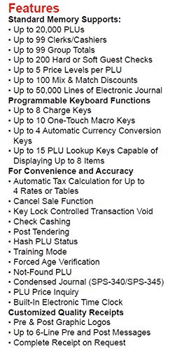 Sam4s Sps 320 Electronic Cash Register Withflat Keyboard And Thermal ...