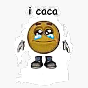 Amazon.com - I Caca - Cursed Emoji Sticker Vinyl Bumper Sticker Decal ...