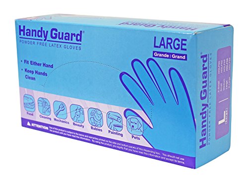 Buy Adenna Handy Guard 4 mil Latex Powder Free Gloves (White, Large ...