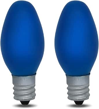 lumenivo 4W Replacement C7 Ceramic Blue Bulb 120V Incandescent Light ...