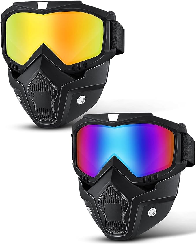 Riveira Motorcycle Goggles Removable Motorcycle Goggles Dust Protection ...