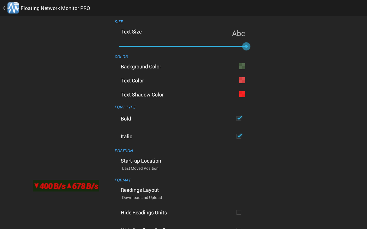 Floating Network Monitor PRO - App on Amazon Appstore