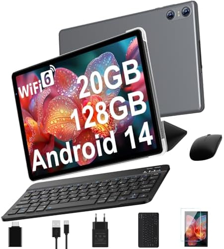 Tablette Android 14 avec 5G Wi-Fi 6, 18Go RAM + 128Go ROM(1 To ...