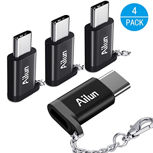 Ailun USB-C to Micro USB Adapter with Keychain 4 Packs FBA | Amazon ...