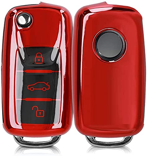 JVCV® Car Key Cover Compatible with Volkswagen Polo Vento Jetta Ameo ...