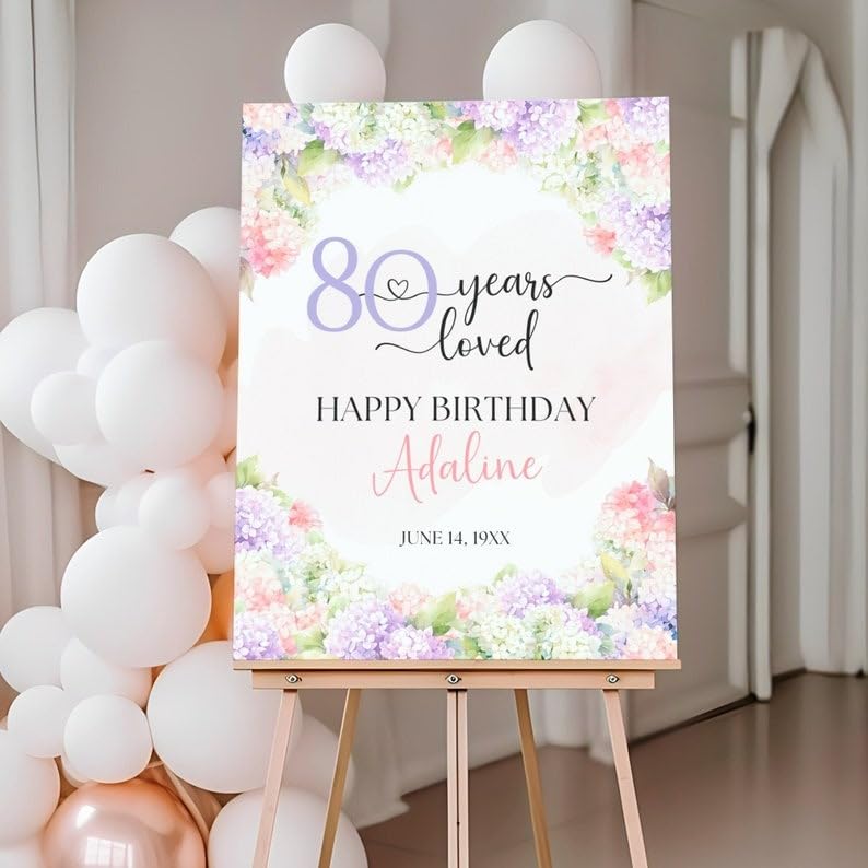 Printable Personalized Happy Birthday Sign