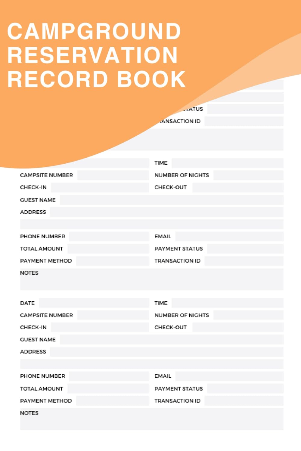 Campground Reservation Record Book: A Notebook To Help You Stay ...