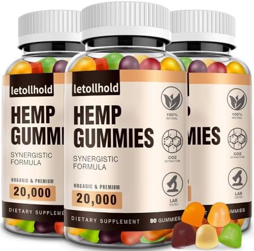 Amazon.com: Organic Hemp Gummies Advanced Extra Strengthen with Natural ...
