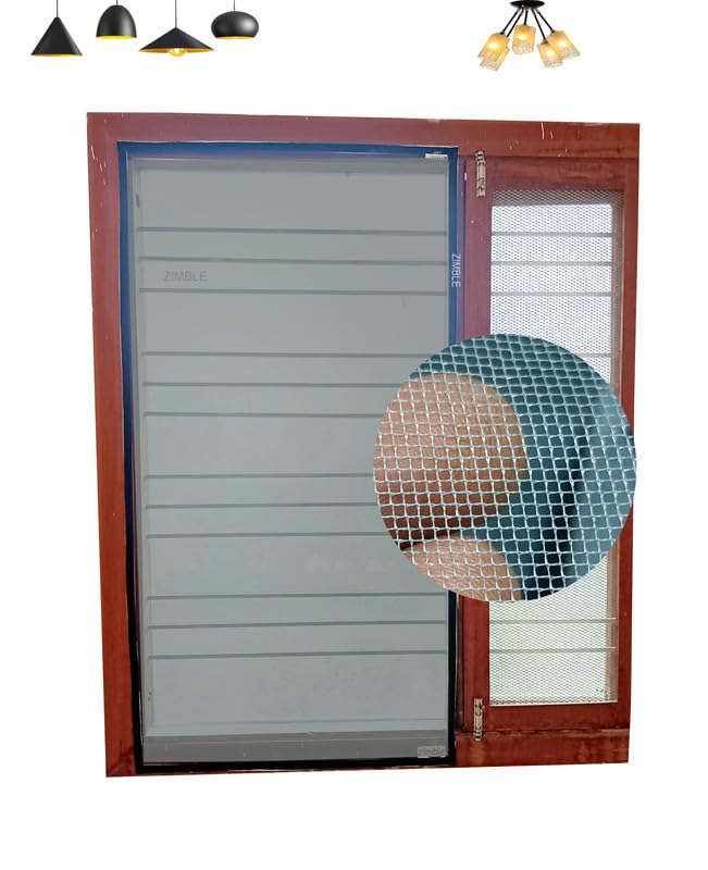 Zimble (60x72 inch)-5x6 Ft (Pack 1), Colour Grey, Pre-Stitched, Windows ...