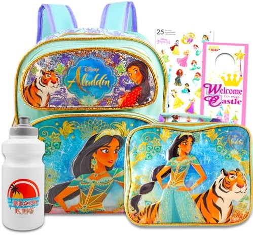 Amazon.com: Disney Aladdin Backpack and Lunch Box Set for Kids - Bundle ...