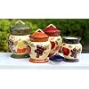 Amazon.com: Tuscany Garden Colorful Hand Painted Mixed Fruit Canisters ...