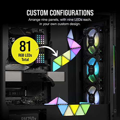 Corsair iCUE LC100 Case Accent Lighting Panels - Mini Triangle - 9X ...