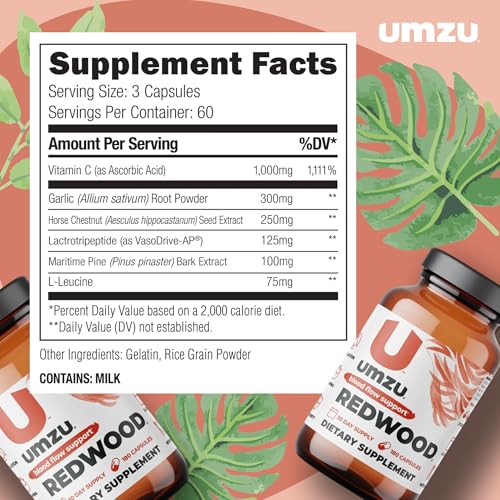 UMZU Redwood - Suplemento de Óxido Nítrico Natural para Suporte ao ...