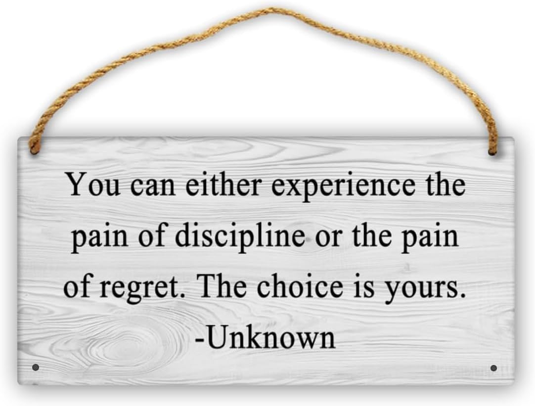 Amazon.com: Rustic Wood Plaque Sign You Can Either Experience The Pain ...
