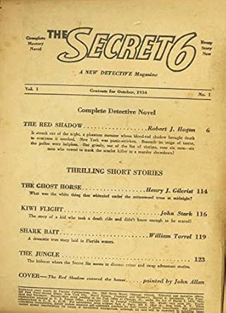 SECRET 6 1934 OCT-FIRST ISSUE-RARE PULP-#1 FR at Amazon's Entertainment ...