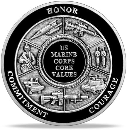 Amazon.com : Patriotic Military Challenge Coin | USMC and Its Core ...