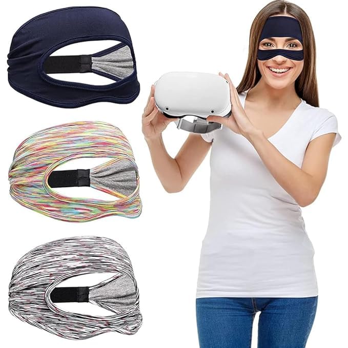 Careflection 3Pcs Headwear Mask for VR Players, Breathable Stretchy VR ...