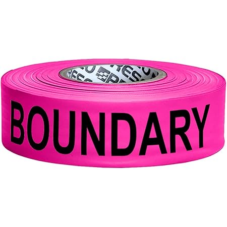 Amazon.com: Presco Printed Flagging Tape: 1-1/2 in. x 50 yds. (Neon ...