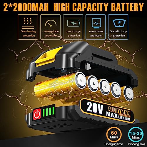 Snapklik.com : Alloyman 40V Cordless Leaf Blower, Upgraded Version Dual ...