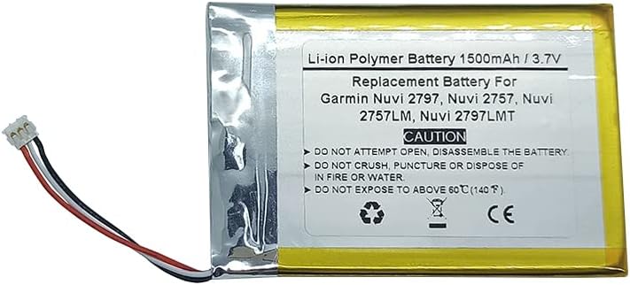 Amazon.com: STARTONG 3.7V 1500mAh Replace GPS Navigator Battery for ...