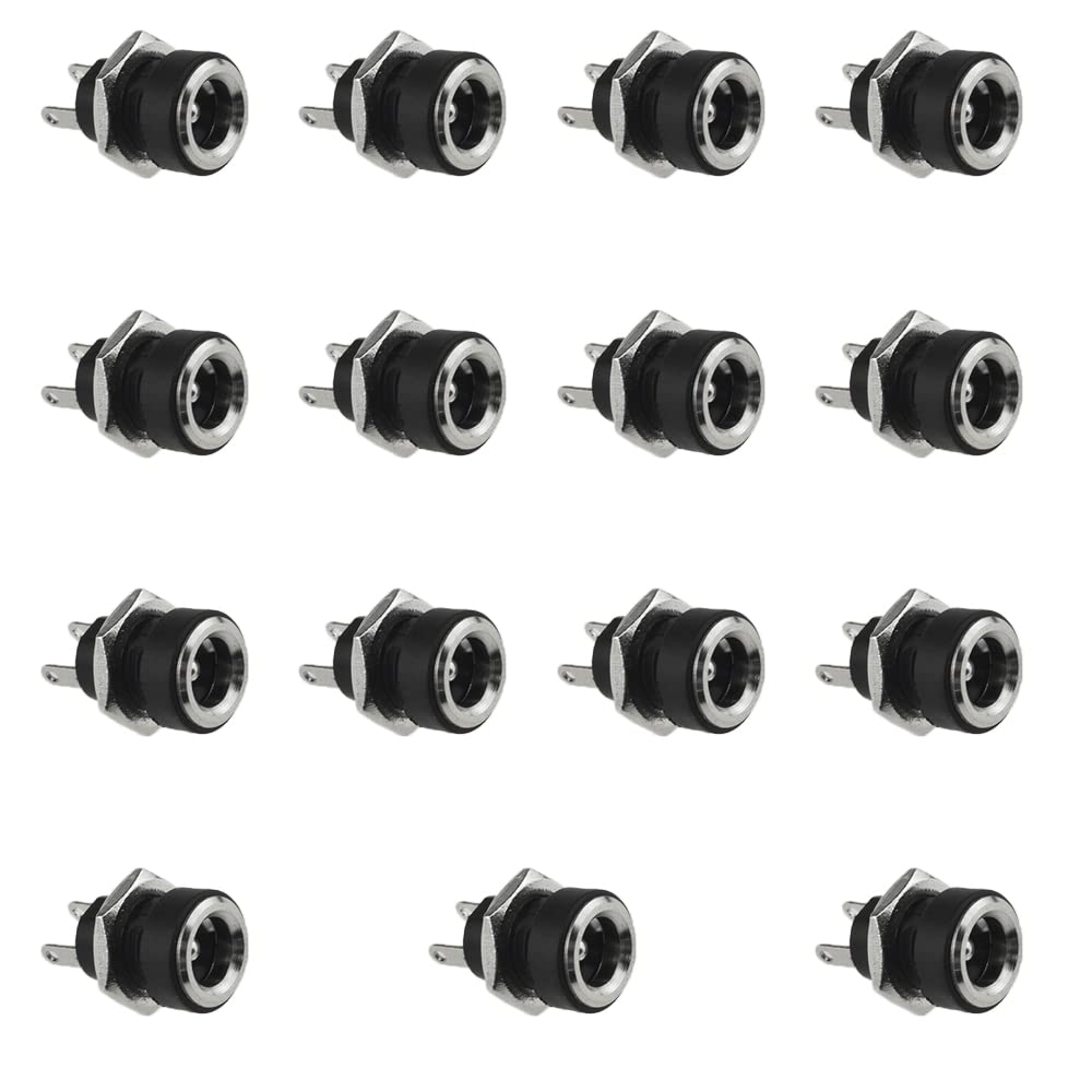 Amazon.com: HAHIYO DC-022B 2 Pin DC Power Barrel Jack Socket Panel ...