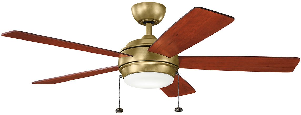 KICHLER 330174NBR Protruding Mount, 5 MEDIUM CHERRY/DARK CHERRY Blades ...