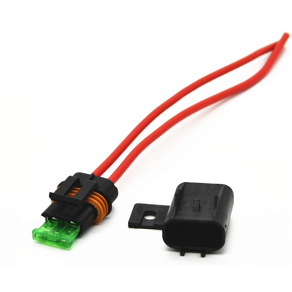 Maxi Fuse Holder ESUPPORT 12 Gauge ATC Fuse Holder Box In-Line AWG Wire ...