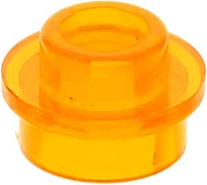 Amazon.com: 50 x LEGO® Plate, Round 1 x 1 with Open Stud Trans-Orange ...