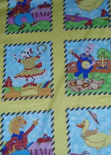 Amazon.com: Barnyard Boogie Farm Animals Blocks Panel Funny Northcott ...