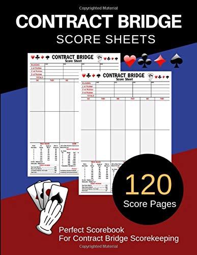 Buy Contract Bridge Score Sheets: Contract Bridge Score Pads | Score ...