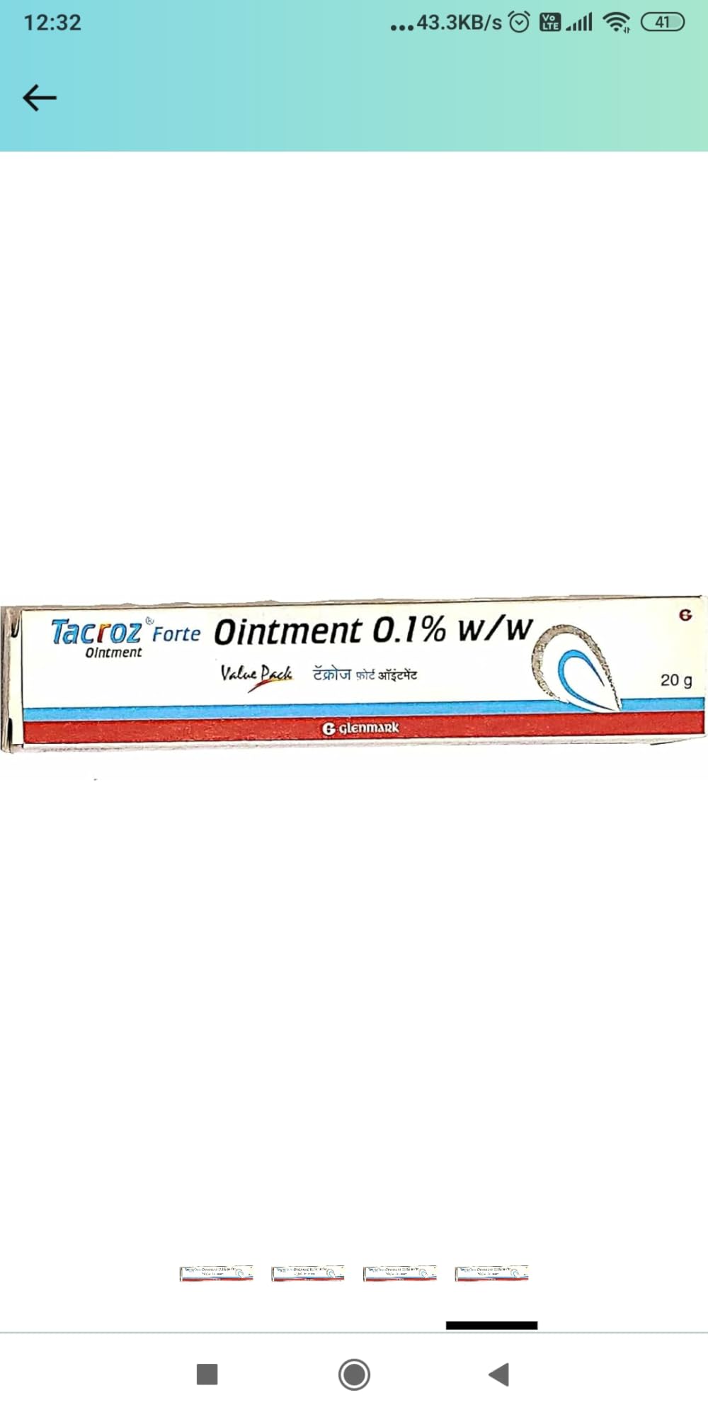 Tacroz Forte 0.1% Ointment Cream (20 gm) : Amazon.in: Fashion