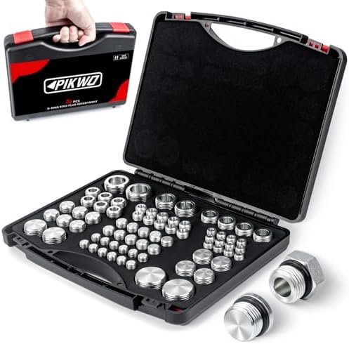 PIKWO 72 Pcs ORB Plug Kit Hose Tube and Pipe O-RING BOSS Fitting Set ...