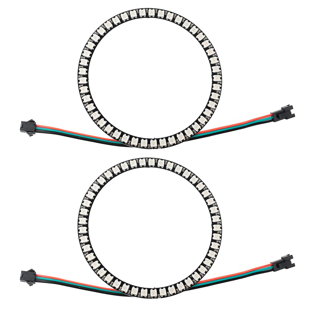 Amazon.com: Geekstory 2PCS 45Bits WS2812 5050 RGB LED Ring Lamp Light ...
