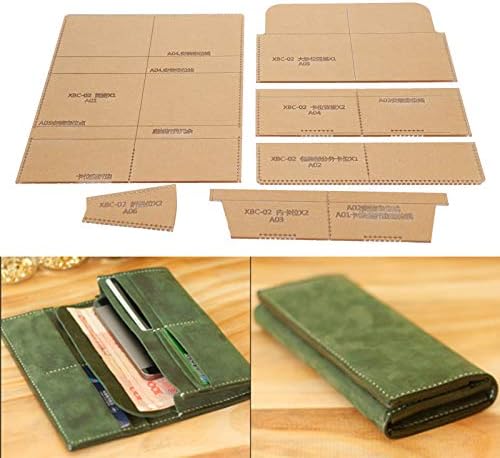 SMTHOME 13X Clear Acrylic Wallet Pattern Stencil Template Drawings Set ...