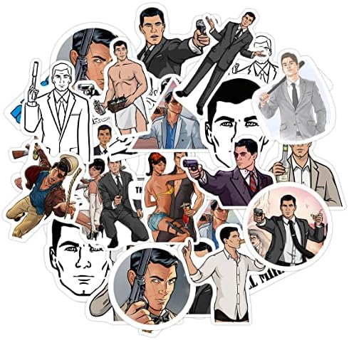 Amazon.com: Stickers Pack 20 Pcs Archer Aesthetic Vinyl Colorful ...