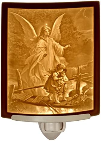 Amazon.com: The Porcelain Garden Guardian Angel Night Light Porcelain ...