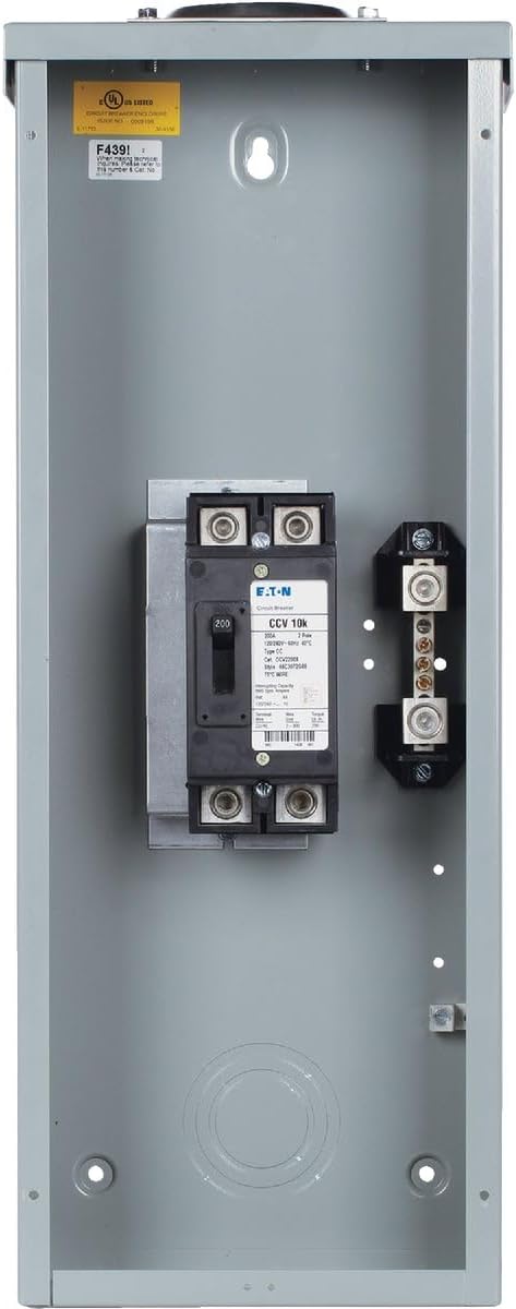 EATON CORPORATION ECCVH200R Industries Main Breaker Load Center, 124/ ...