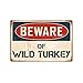 Amazon.com: Beware Of Wild Turkey 8” x 12” Vintage Aluminum Retro Metal ...
